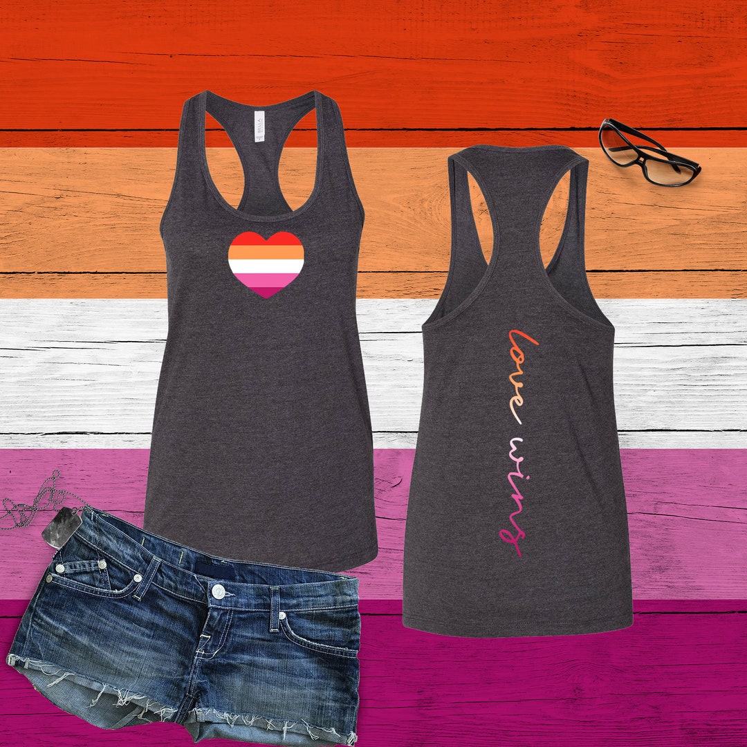 Lesbian Pride Racerback Top, Love Wins, Women's LGBT Jersey Tank - Etsy