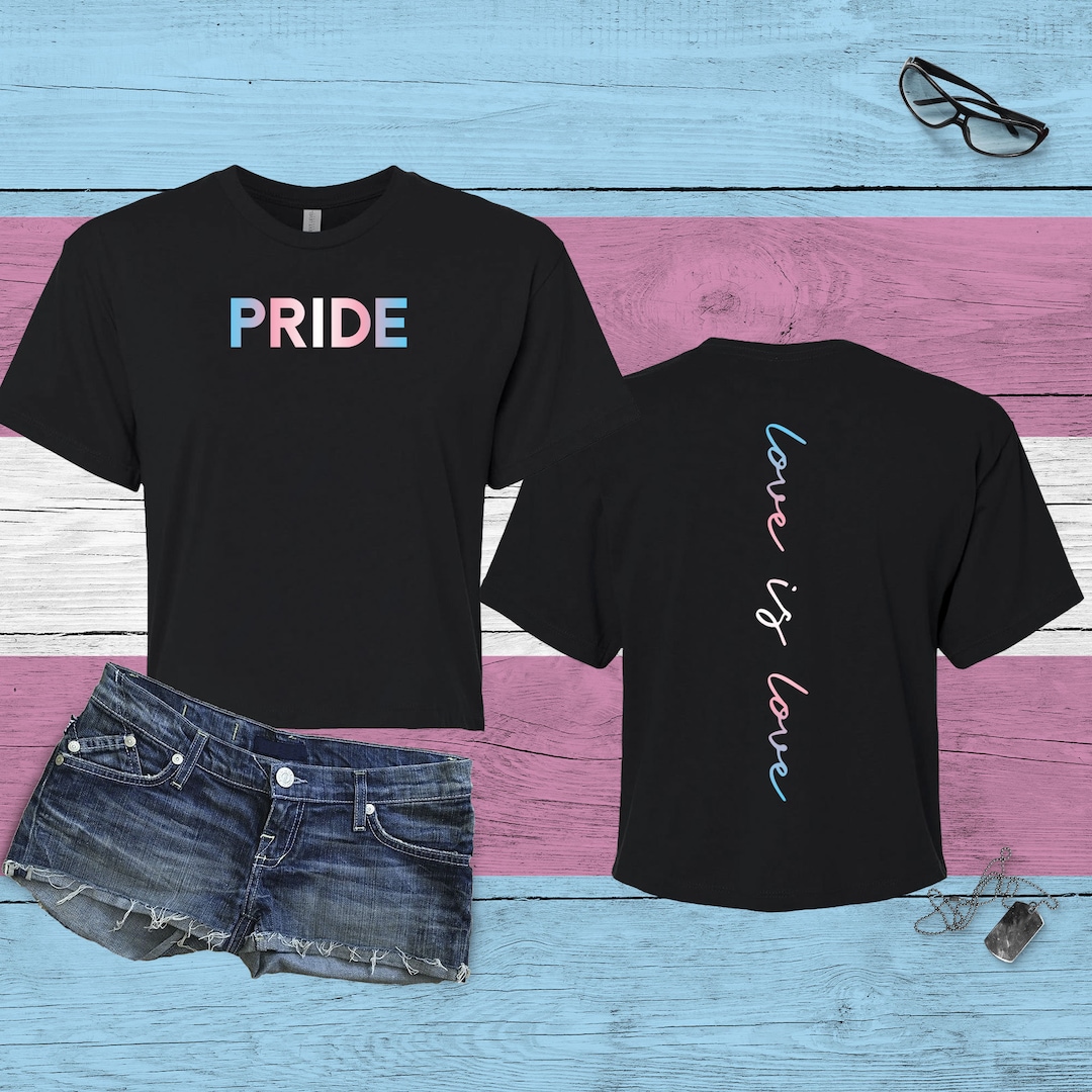 Transexual Pride Crop Top, Love is Love Crop, Trans Light-weight Top ...