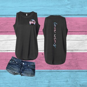 Transgender Tropical Beach Relaxed Fine Jersey Tank, Women's Trans ...