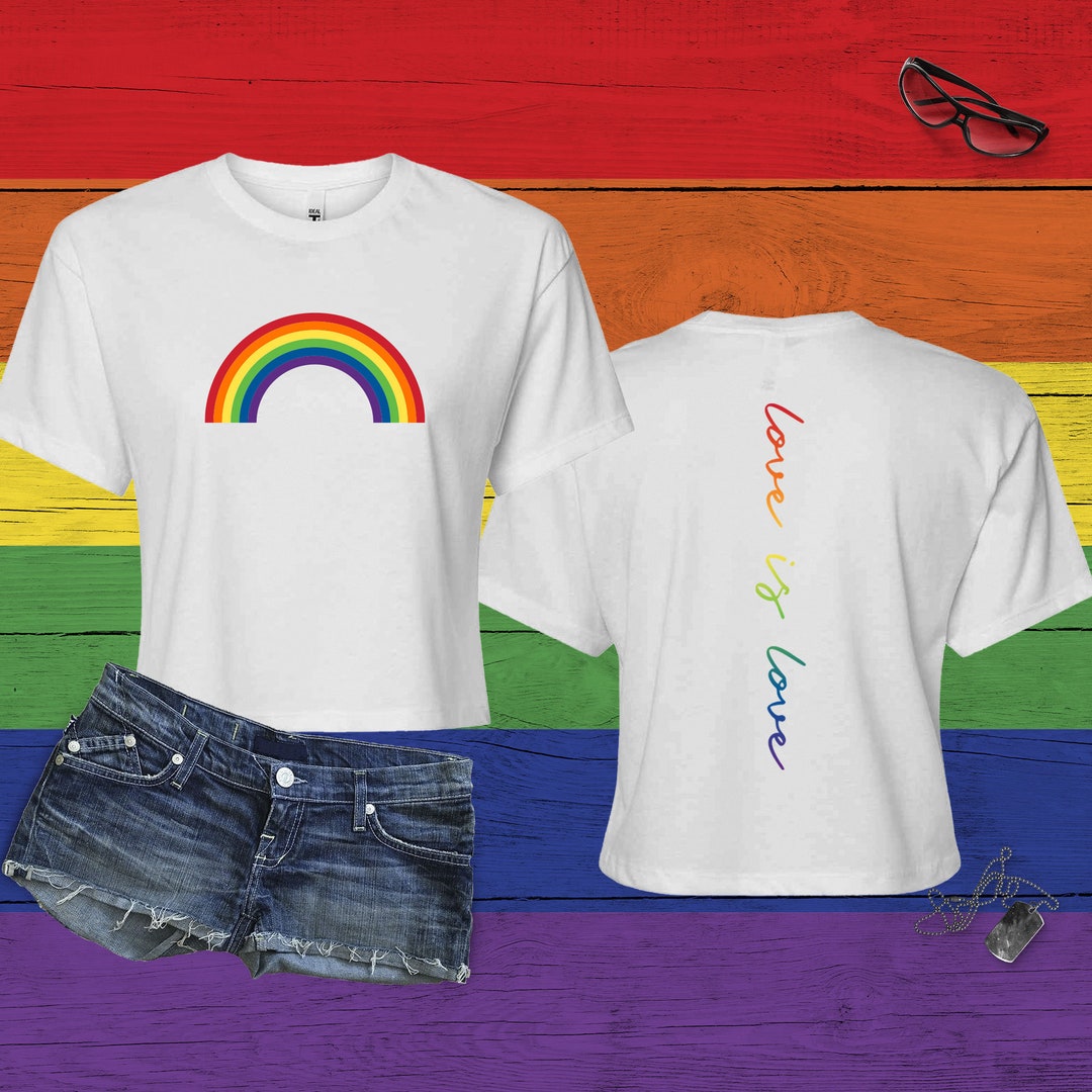 Gay Pride Crop Top, Love Wins, Summer Parade Thin Crop - Etsy