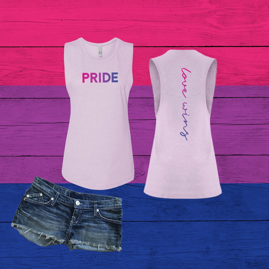 Bisexual Pride Muscle Tank: Women's Thin Ultra Soft Pride Month Top - Etsy
