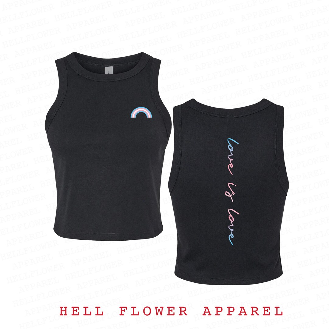 Transgender Rainbow Micro Rib Racer Tank, Love Wins Racerback Tank ...