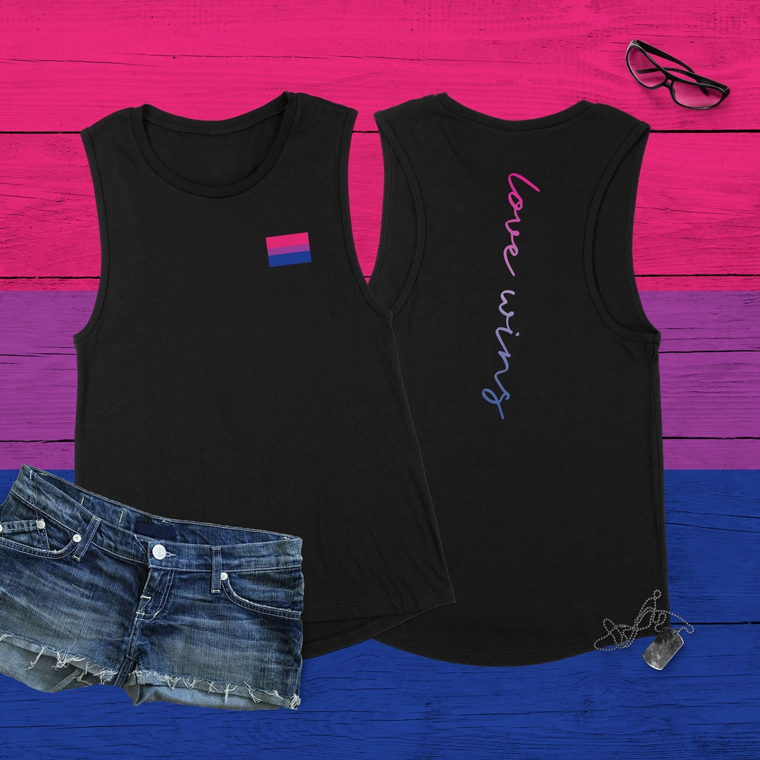 Bi Pride Flag Muscle Tank, Bisexual Summer Parade Top - Etsy