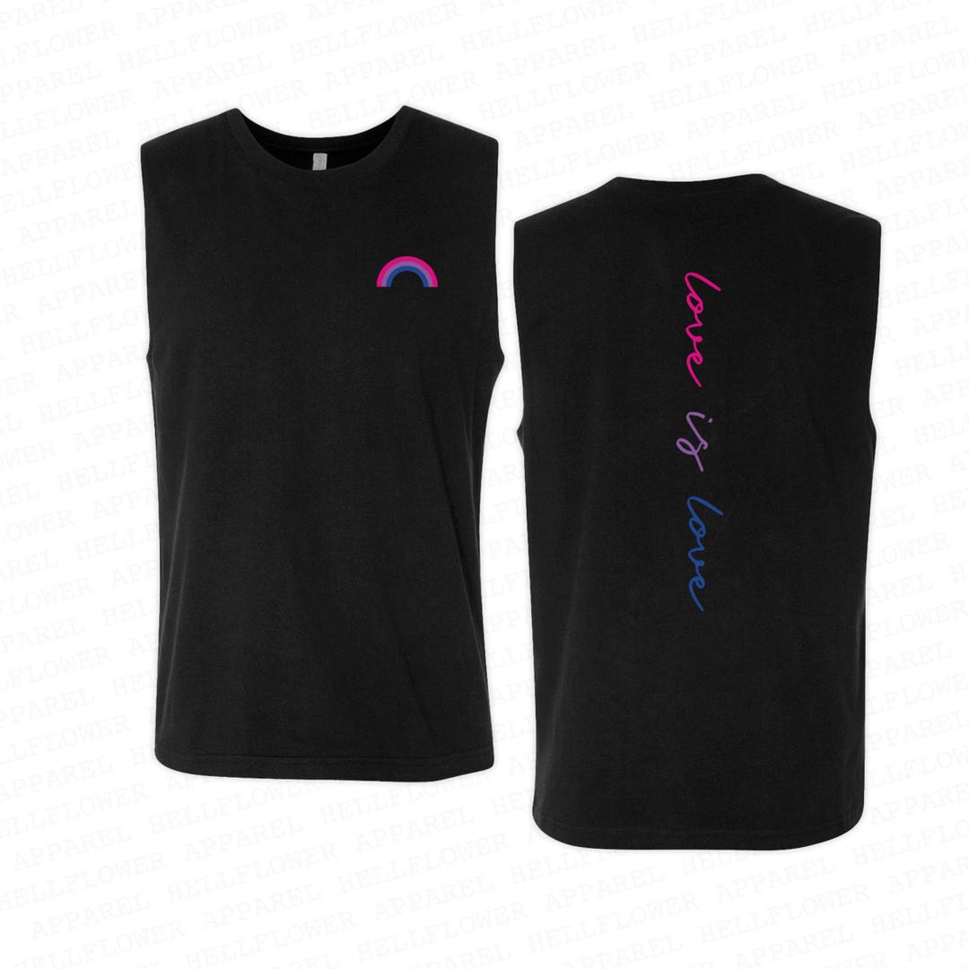 Bisexual Pride Muscle Tank, Rainbow Love is Love, Summer Parade Unisex ...