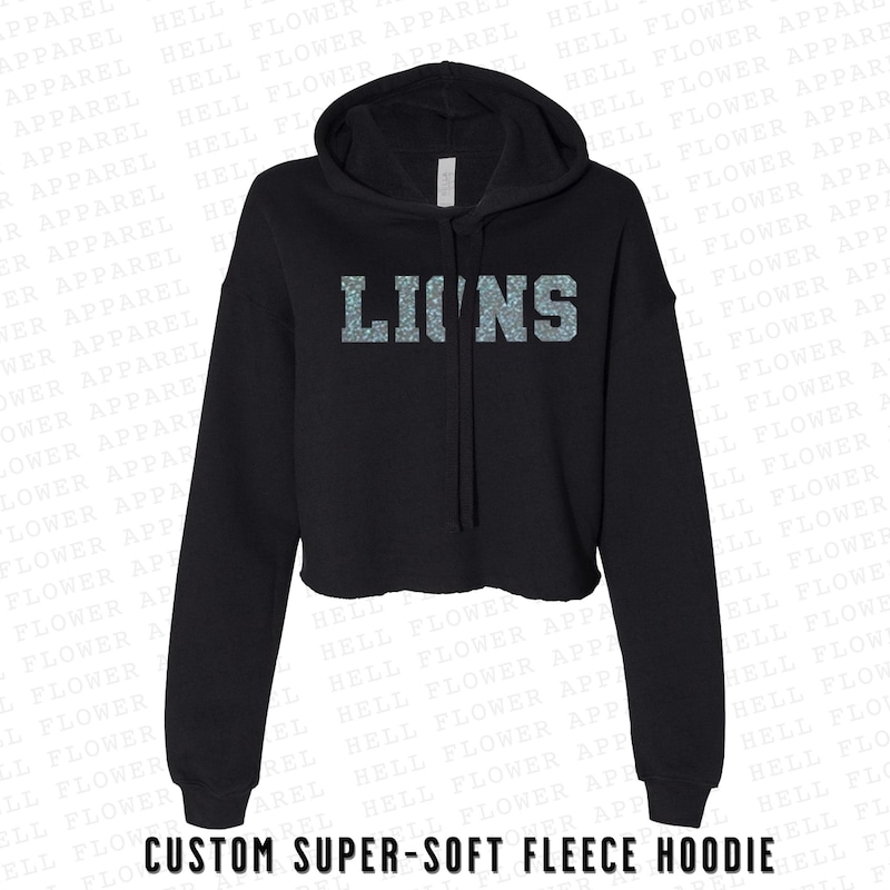 Rhinestone Crop Hoodie - Etsy