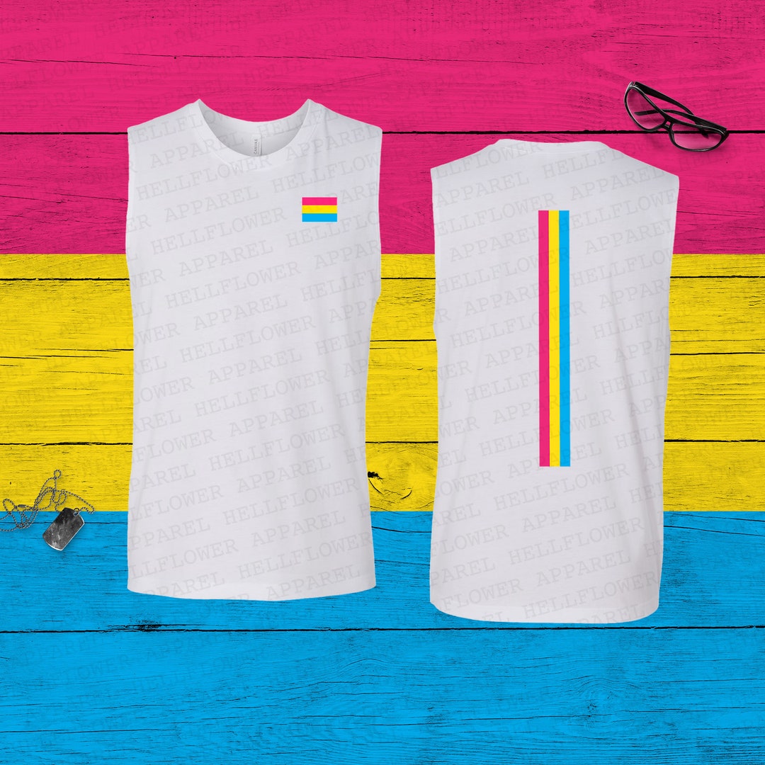 Pan Pride Flag Unisex Muscle Tank Top, Light-weight Soft Muscle Tank ...