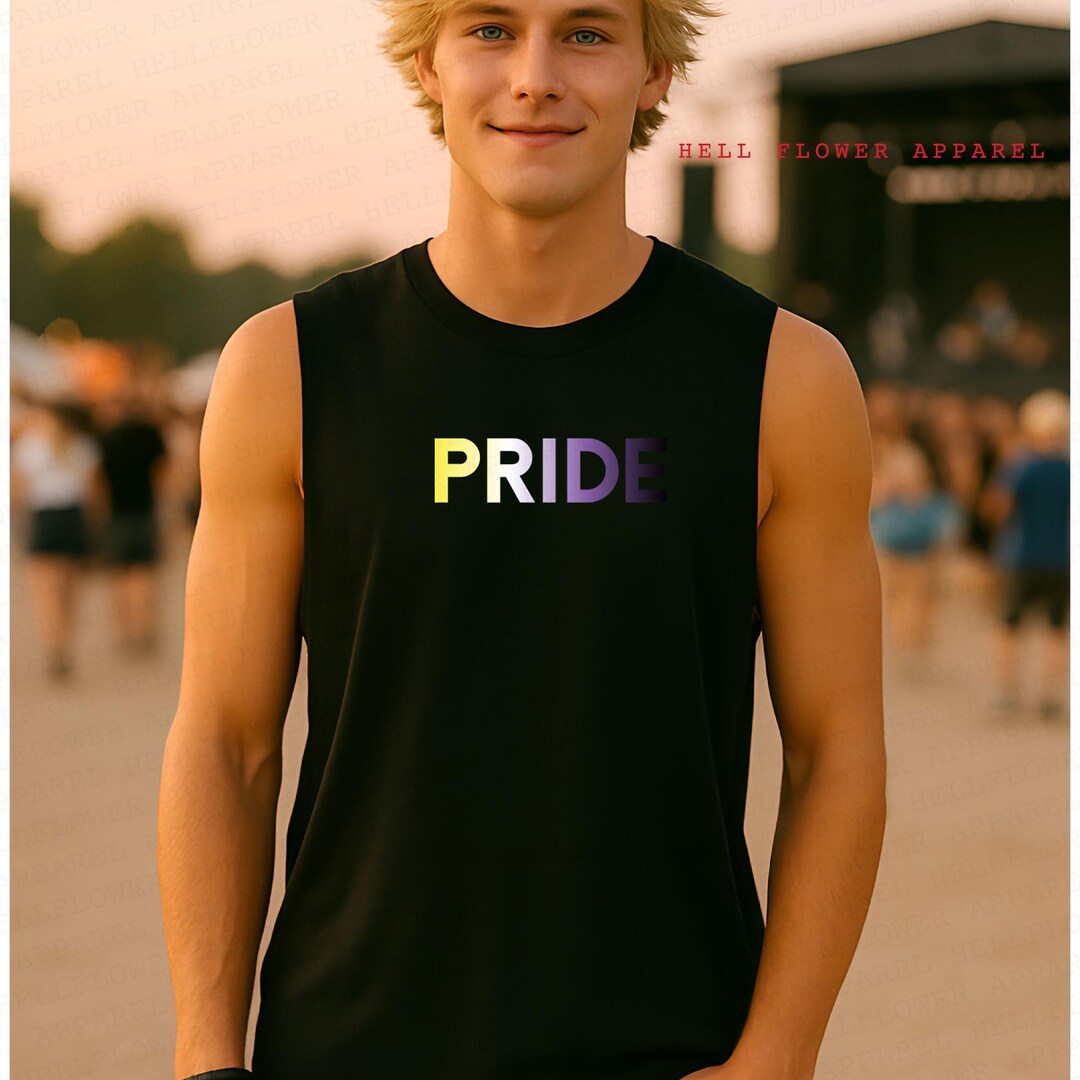 Non-binary Pride Unisex Muscle Tank, Love Wins Jersey Aesthetic Top ...