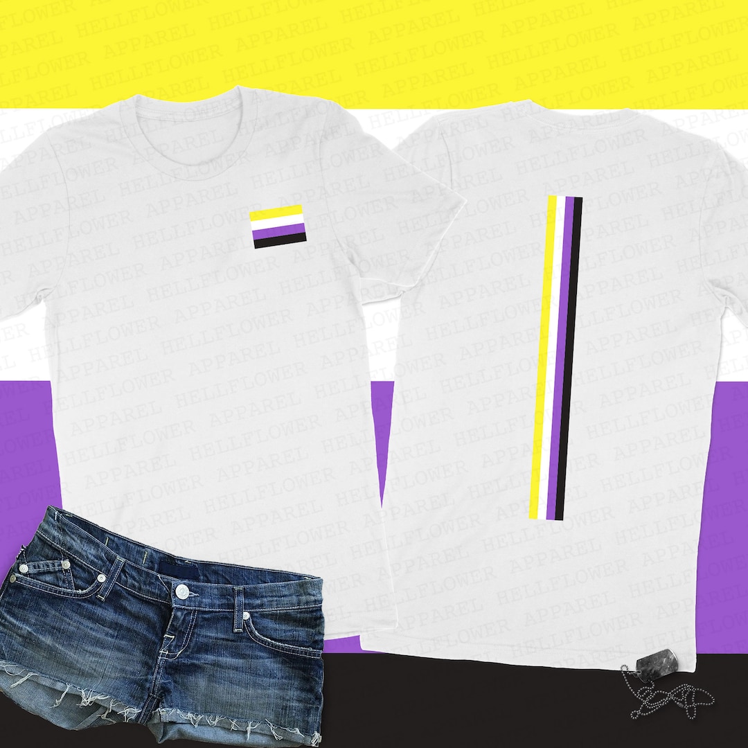 Non-binary Pride Flag Unisex Jersey Tee, Pride Month Love is Love Shirt ...