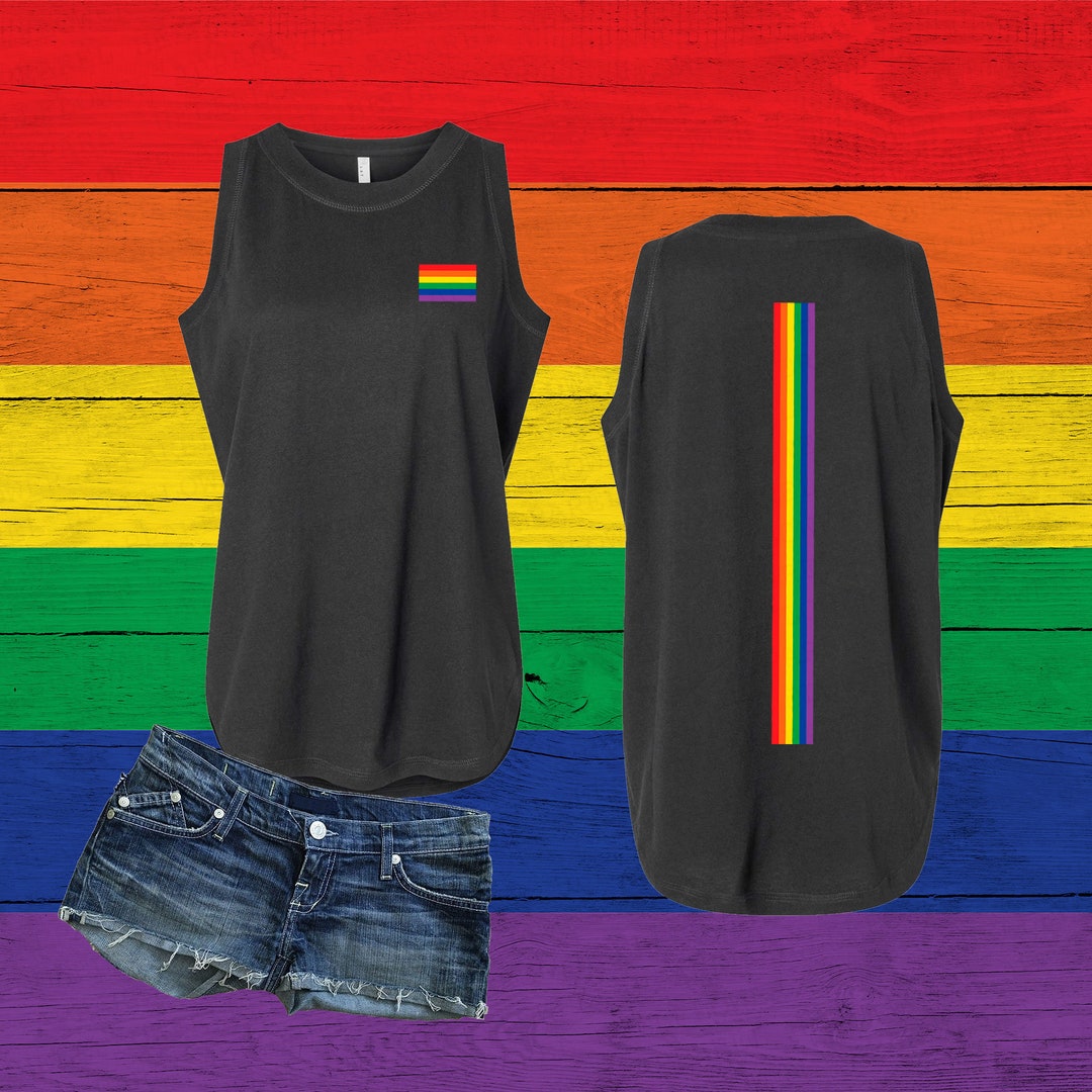 Pride Flag Relaxed Tank Top: Love Wins LGBTQ Summer Parade Shirt - Etsy