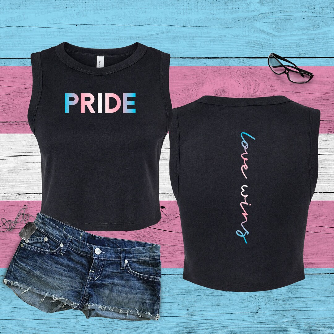Transexual Pride Crop Tank, Love Wins, LGBT Parade Muscle Baby Tee - Etsy