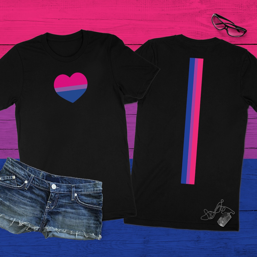 Bisexual Pride Flag Jersey Camiseta Camiseta Unisex Bi Pride Camiseta