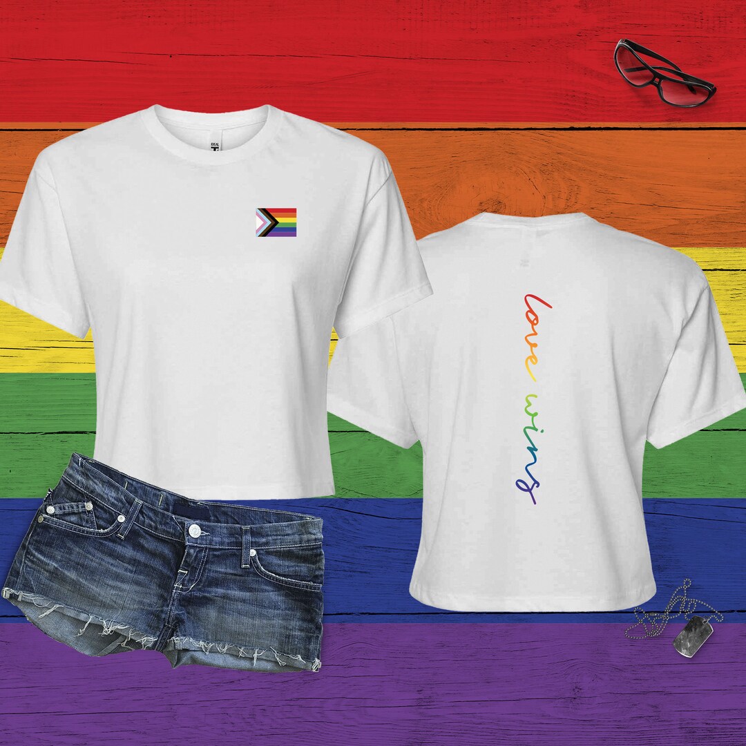 Progressive Pride Flag Crop Top: Love Wins, LGBTQIA Parade Top - Etsy