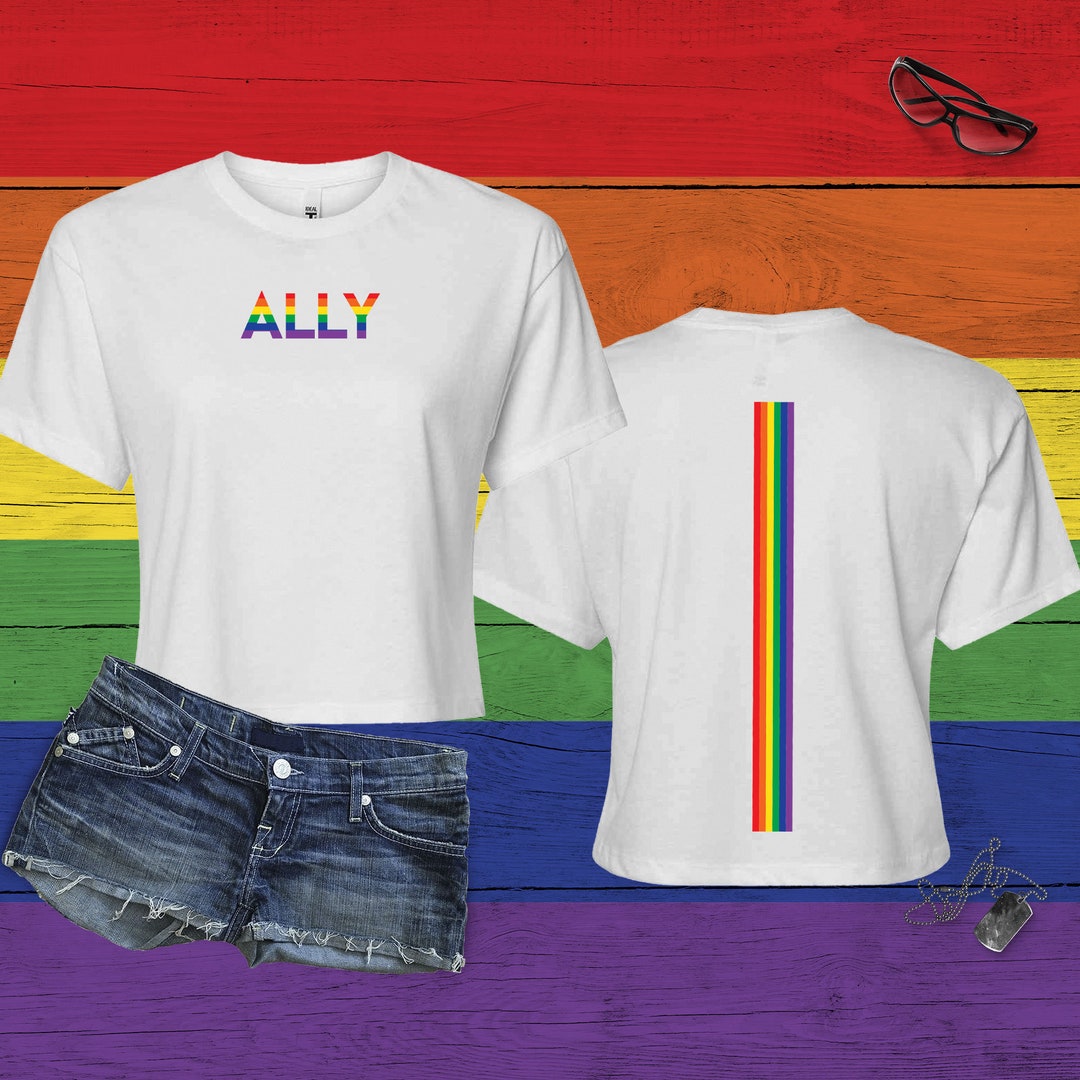Ally Flag Crop Top, Striped Flag Crop, Ally Light-weight Top, LGBTQ ...
