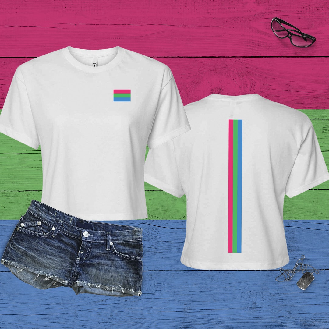 Polysexual Striped Pride Flag Crop Top, Pride Flag Crop, Poly Pride ...