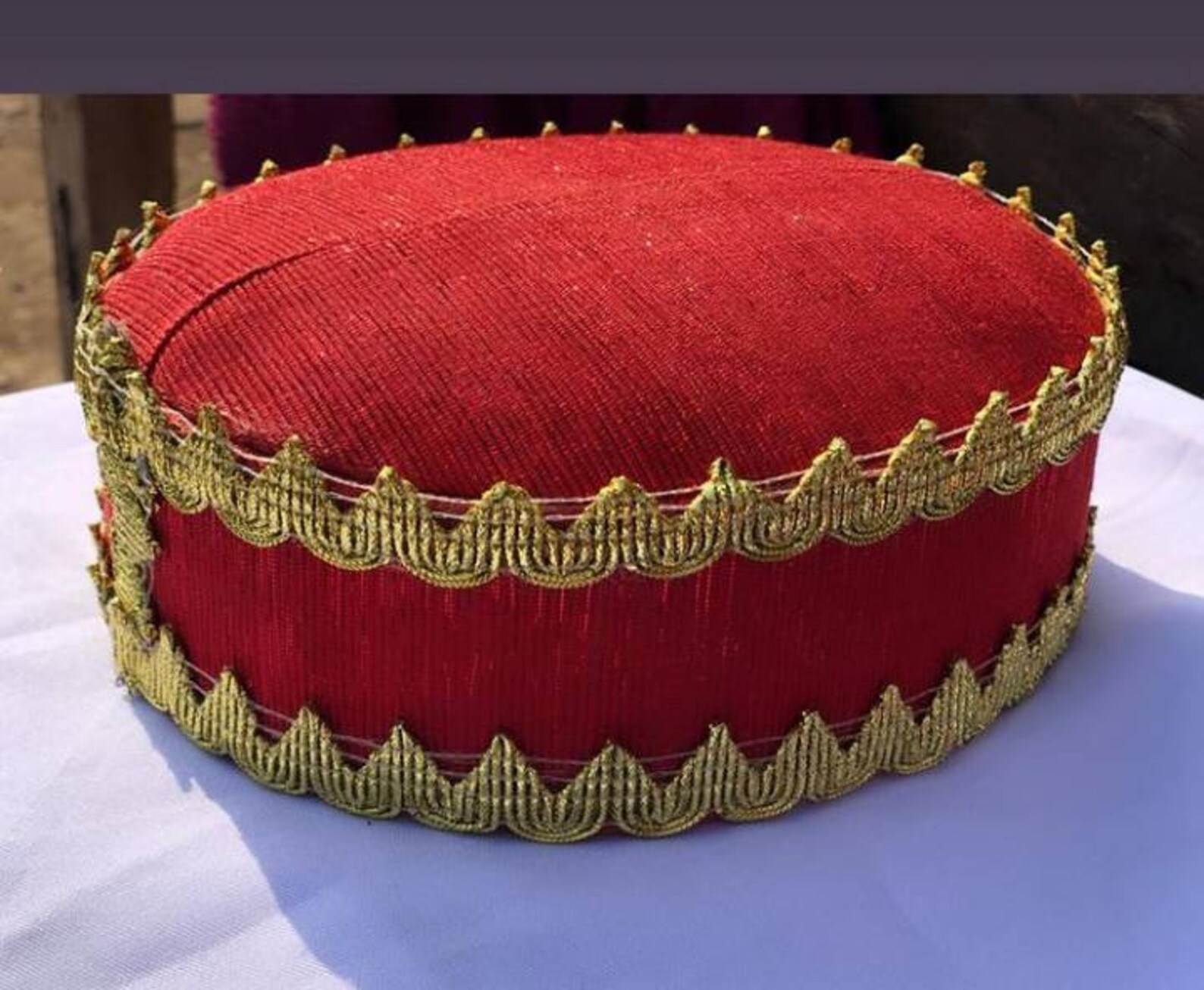 Red Wedding Cap/chieftaincy Caps/igbo Wedding Caps/traditional - Etsy