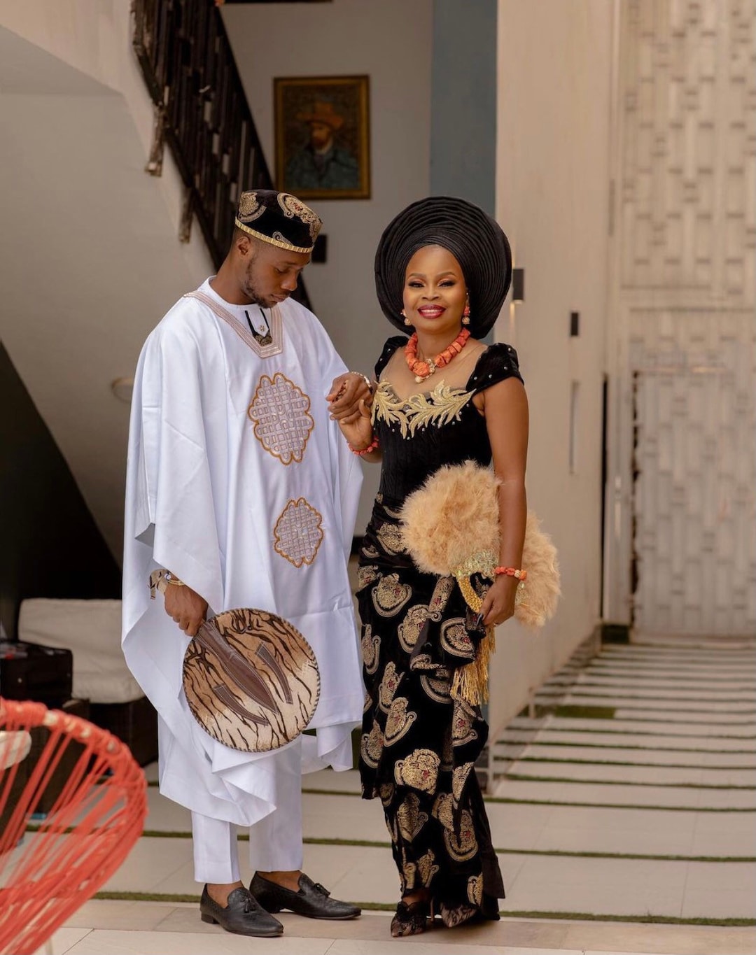 Black Isiagu Attire for Wedding. Igbo Wedding Outfits for Bride and ...
