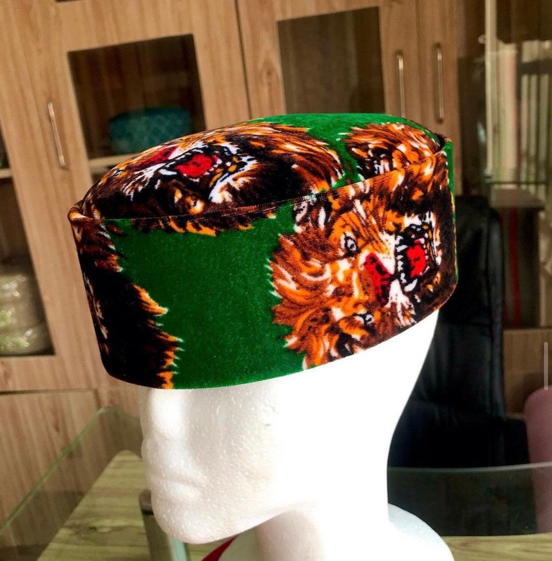 Green Isiagu Igbo Cap. Lion Head Hat. Nigerian Wedding Hat. - Etsy