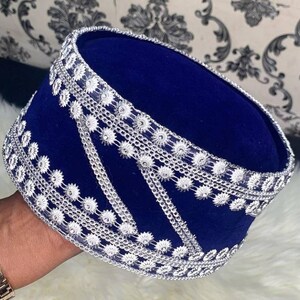 Red Igbo Beaded Cap. Chief Cap for Men. Nigerian Wedding Hat for Groom ...