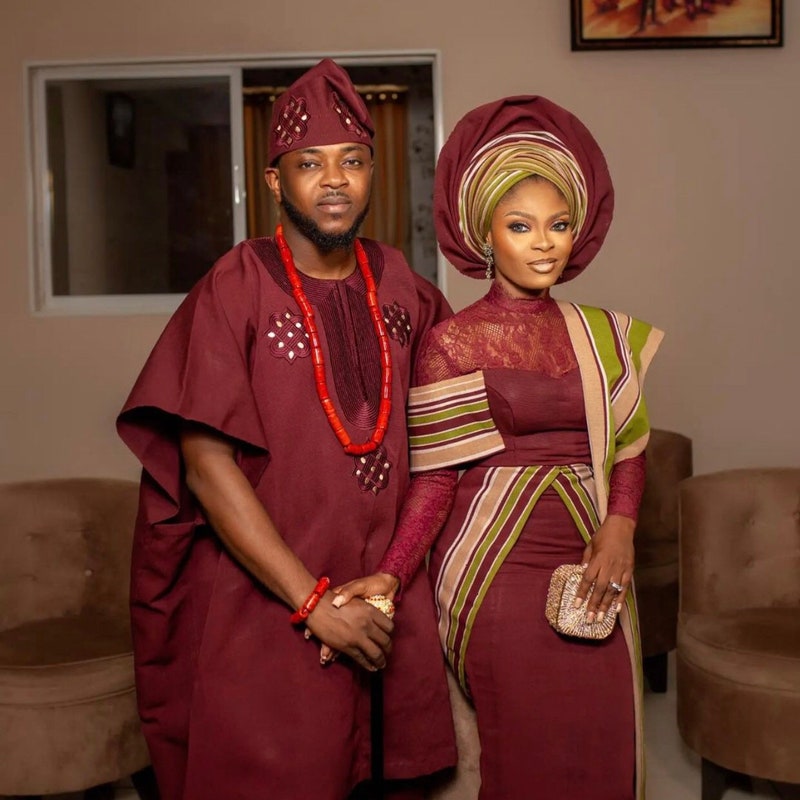 African Burgundy Dress - Etsy