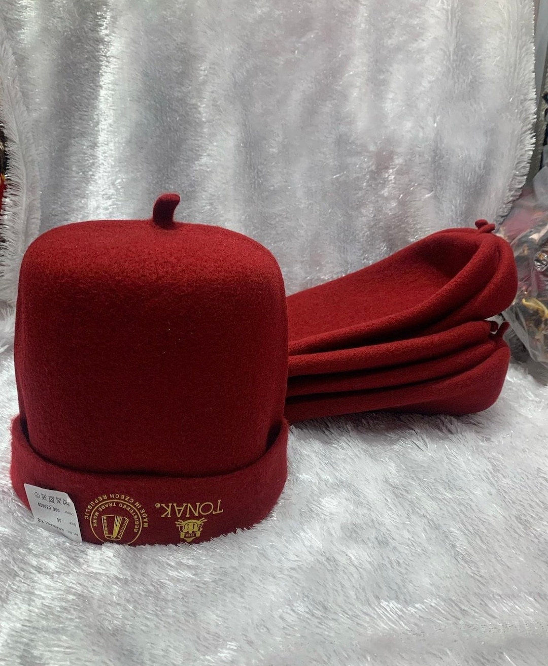 Red Igbo Cap. Chief Cap for Men. Nigerian Wedding Hat for Groom. Round ...