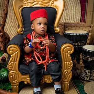 African Kids Attire for 1st Birthday. Igbo Boys Outfits for Birthday ...