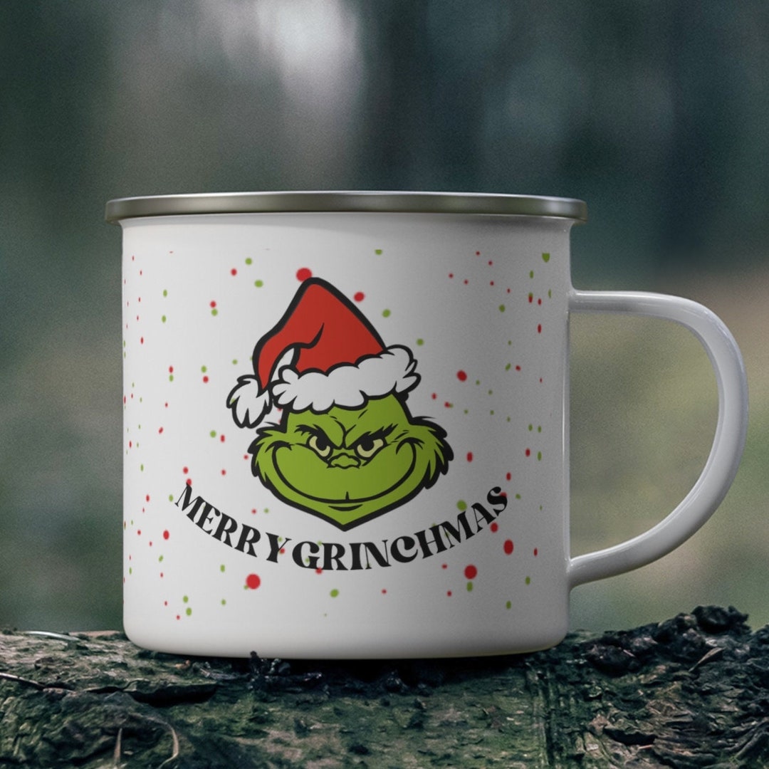 Grinch Coffee Cup Cute Grinch Cup Christmas Coffee Cup Enamel Camping ...