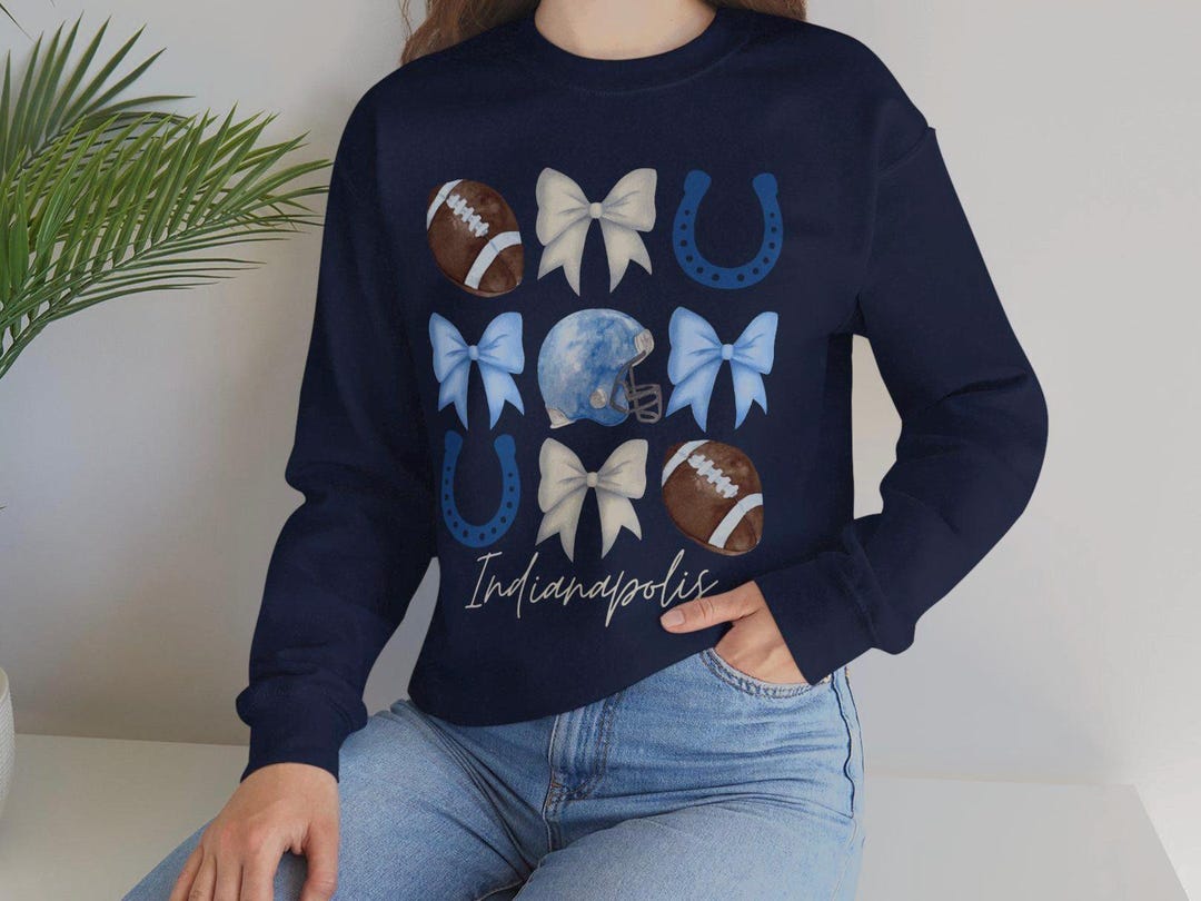 Indianapolis Colts Football Crewneck Sweatshirt, Fall Cozy Soft ...