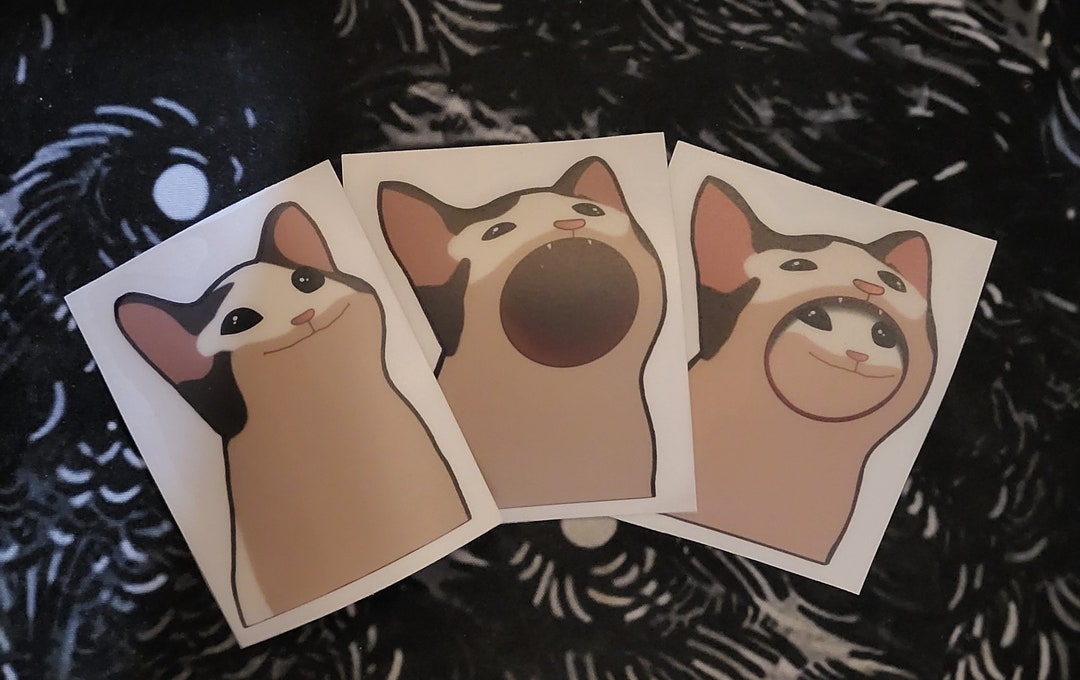 Pop Cat Meme Sticker - Etsy