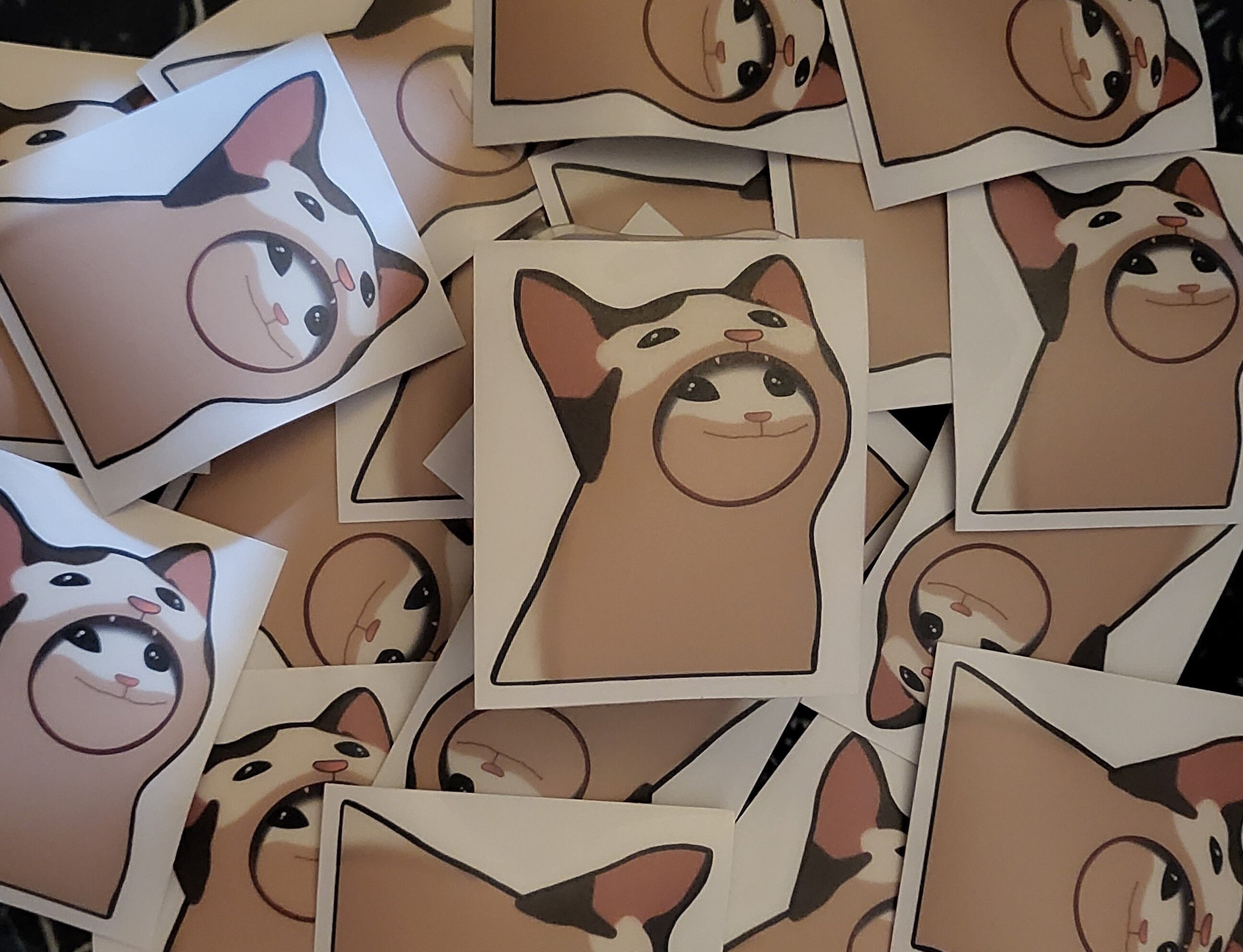 Pop Cat Meme Sticker - Etsy