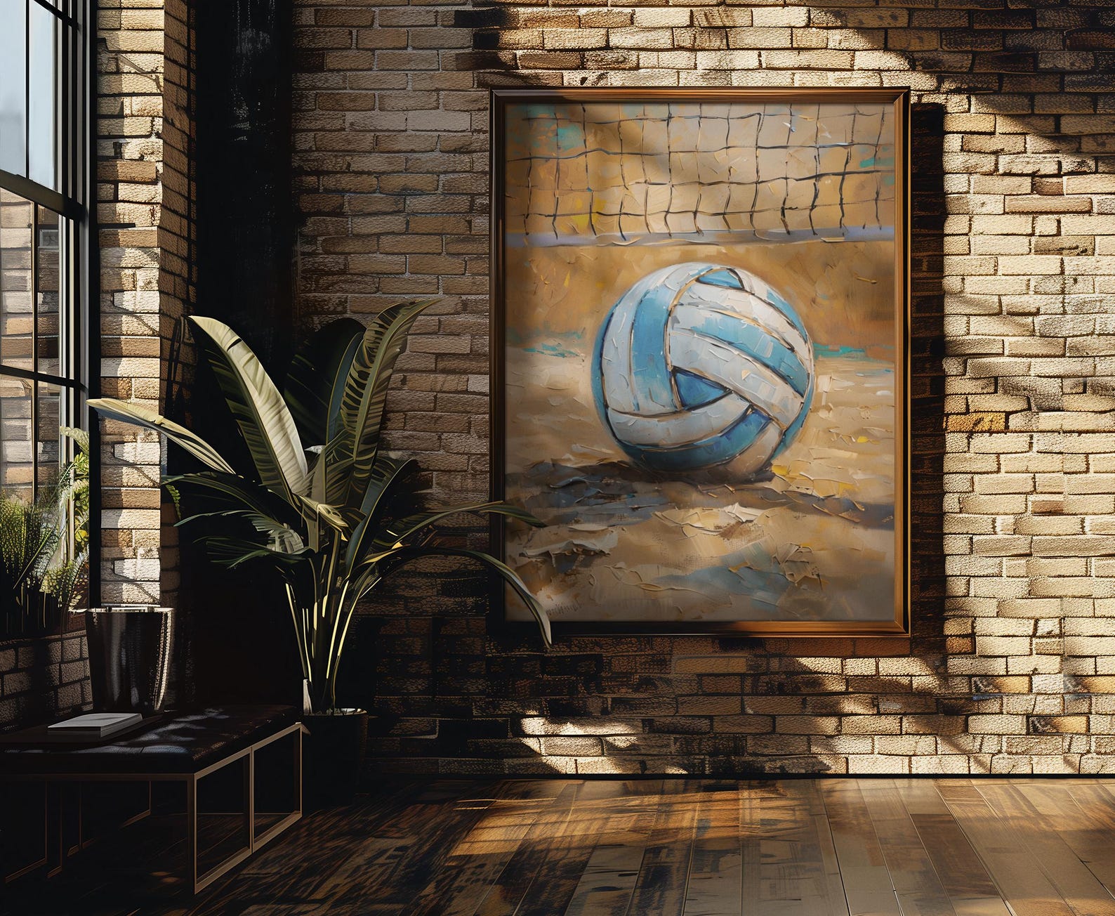 Volleyball Art Poster, Impressionist Art, Volleyball Art, Wall Art for ...