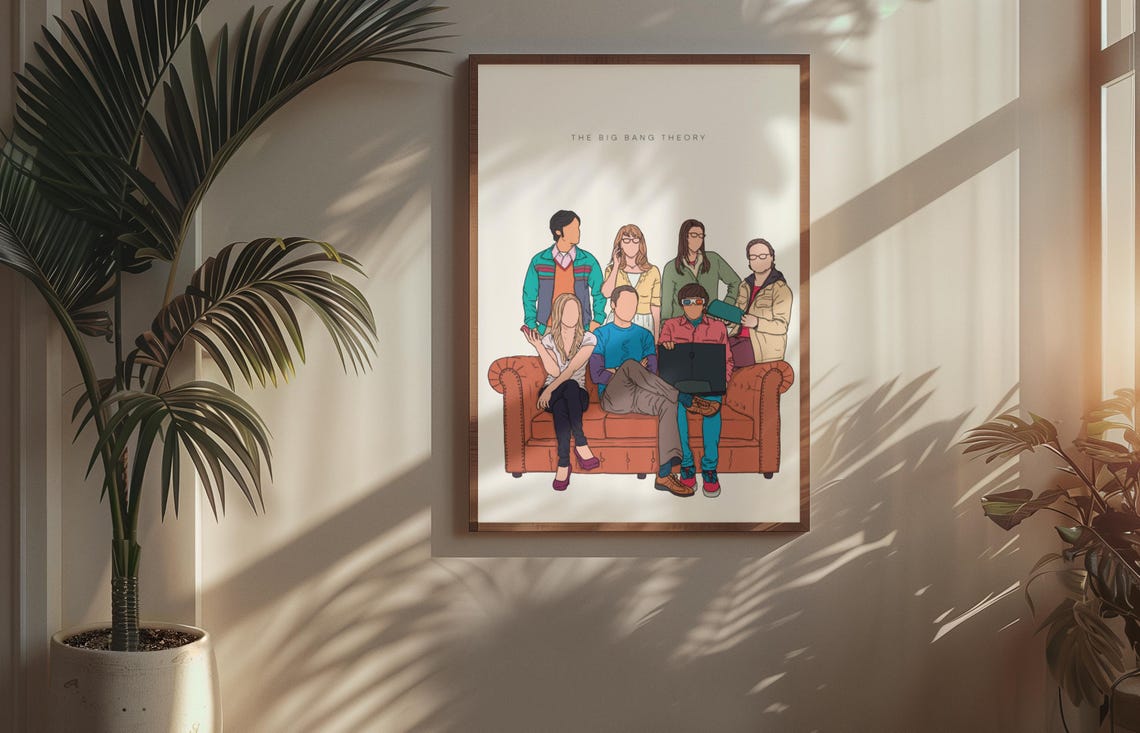 The BIG BANG THEORY Color Print, Illustration, Big Bang Theory Art ...