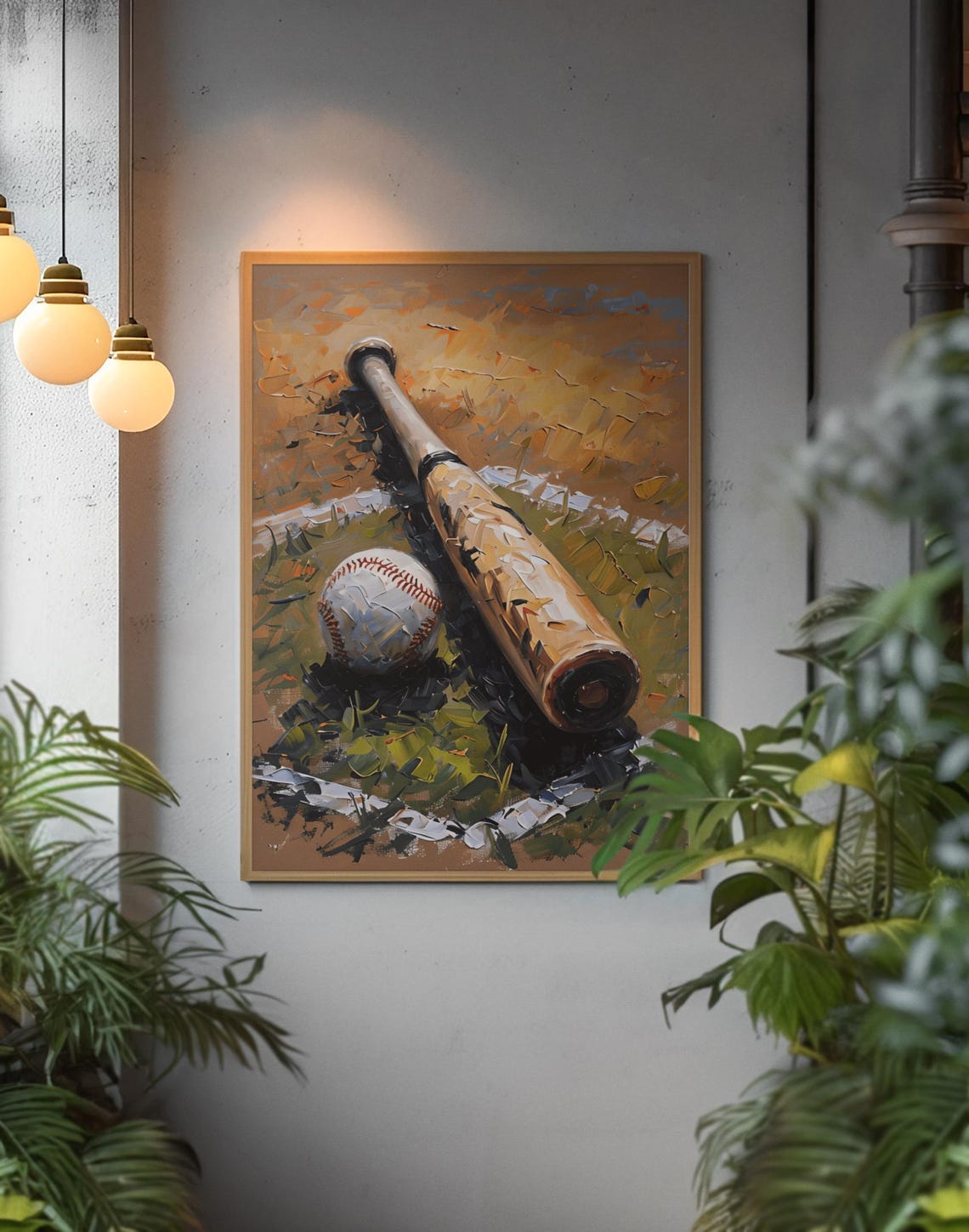 Baseball Wall Art Print, Impressionist Art, Sports Room Decor, Gift for ...