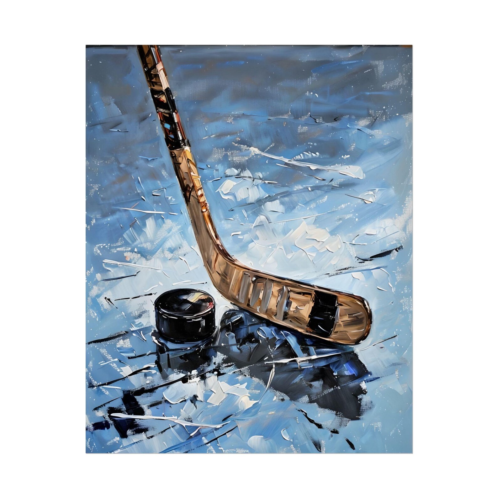 Hockey Art Poster, Impressionist Art, Perfect for Sports Fans, Home ...
