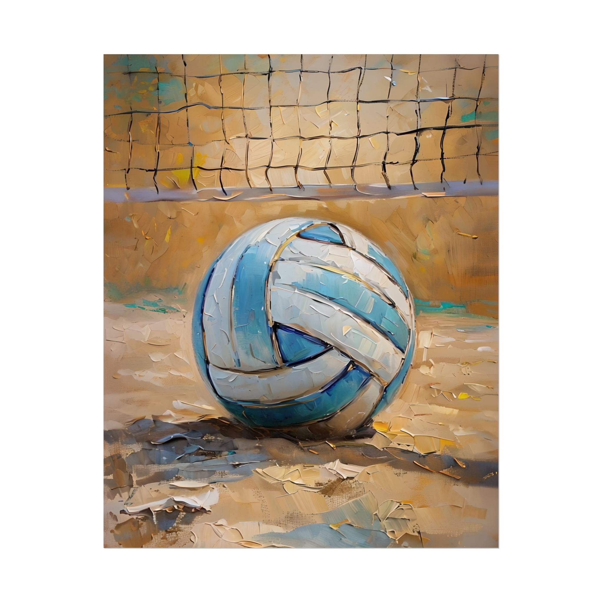 Volleyball Art Poster, Impressionist Art, Volleyball Art, Wall Art for ...