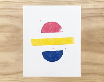 051 Minimal Geometric Original Hand Made Block Print - Etsy