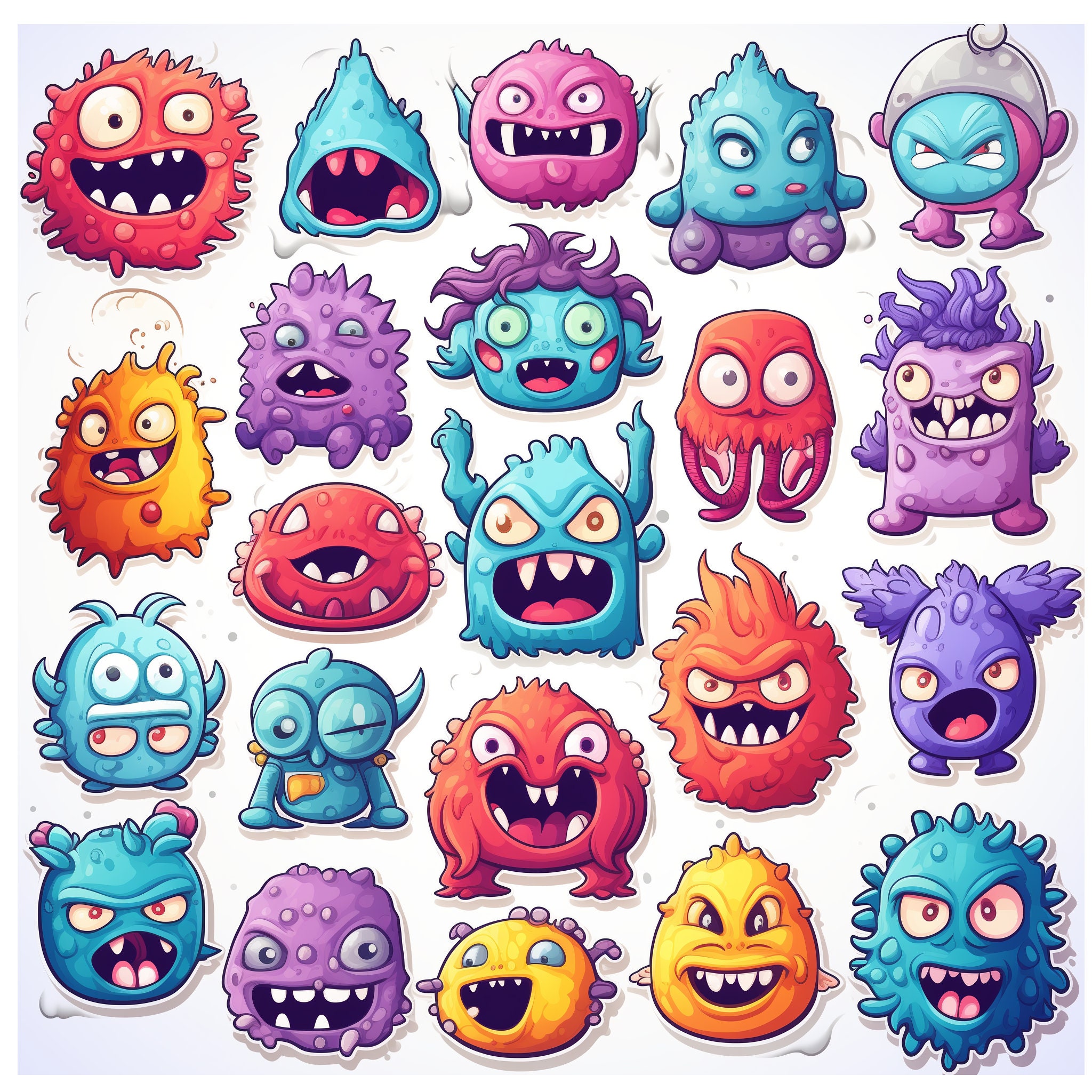 300+ Printable Cute Little Monsters Sticker Pack 1 Mega Bundle - for ...