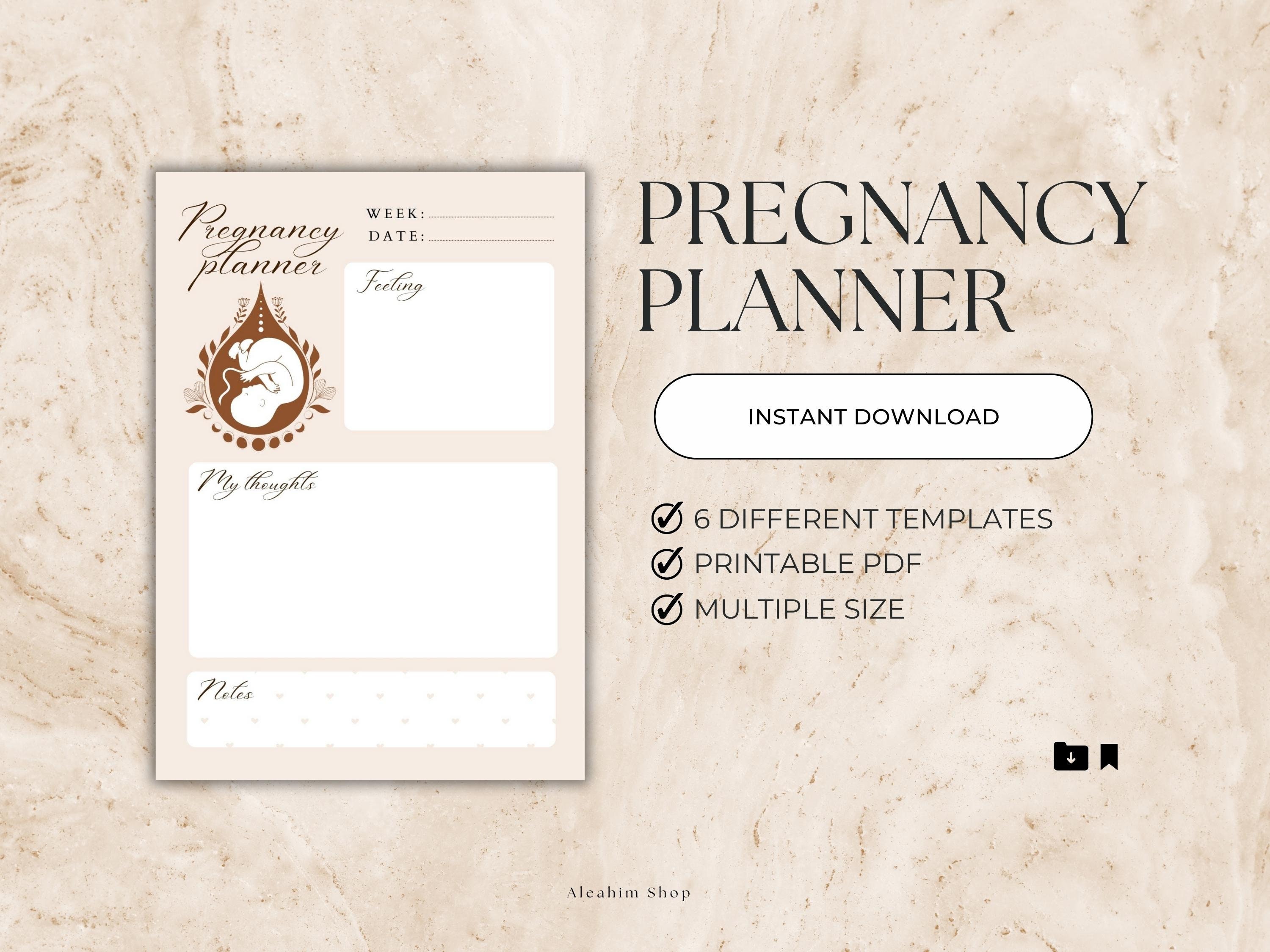 Pregnancy Planner Printable, Printable Pregnancy Journal, Expecting Mom ...