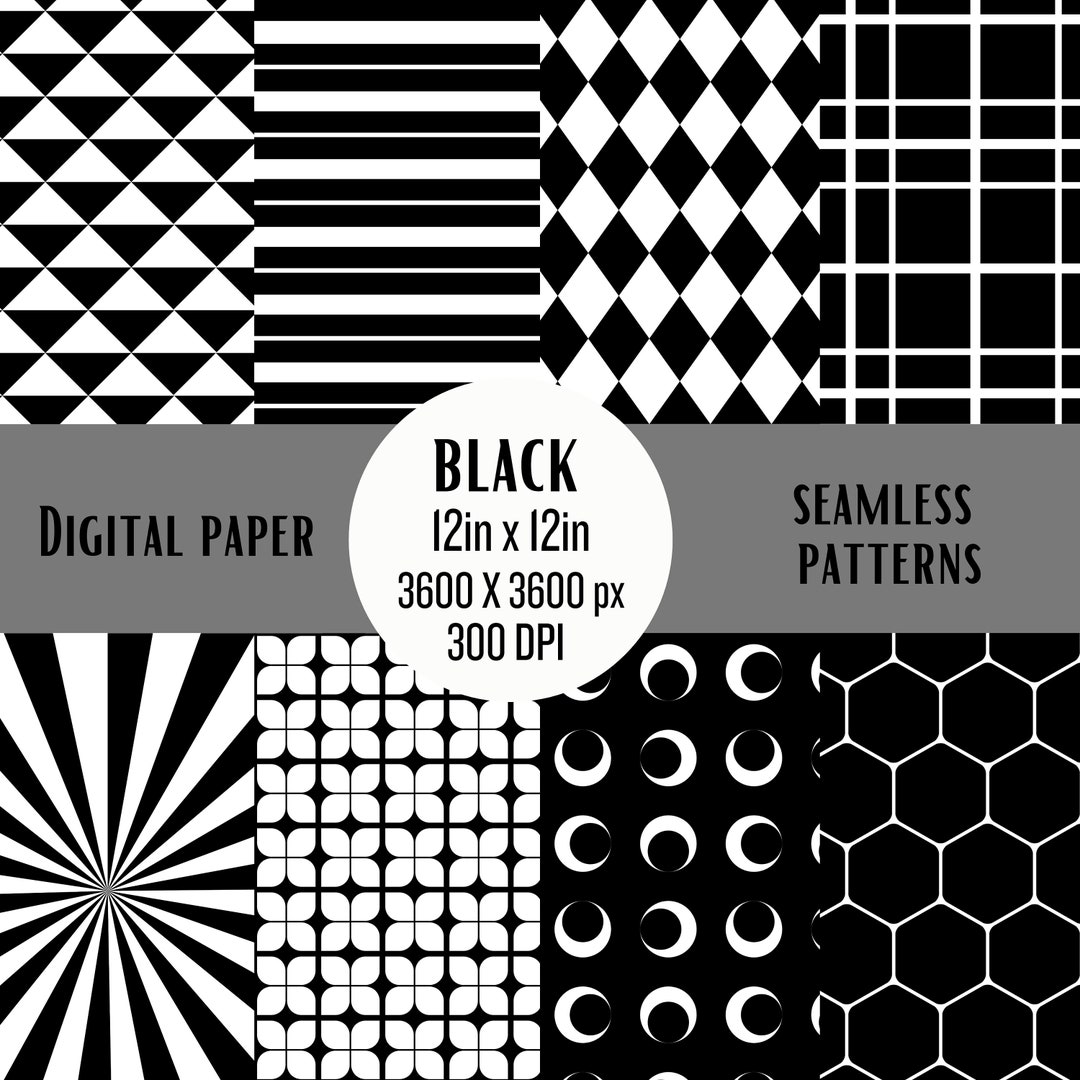 Black Textures Digital Paper Printable Paper Black - Etsy
