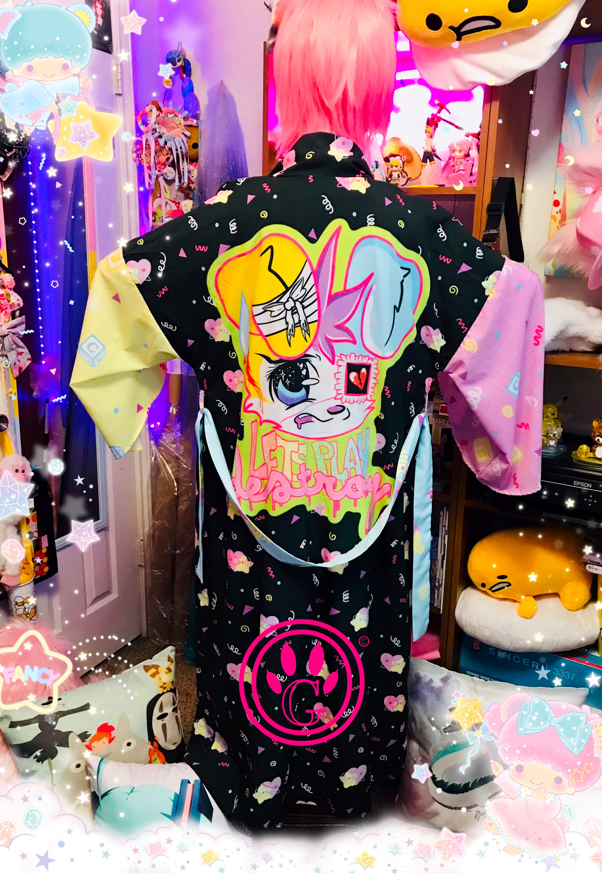 LETS PLAY DESTROY Decora Fairykei Furry Kawaii Kimono - Etsy Canada