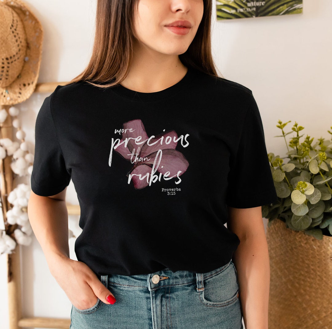 Christian Shirt, More Precious Than Rubies Shirt, Faith Shirt ...