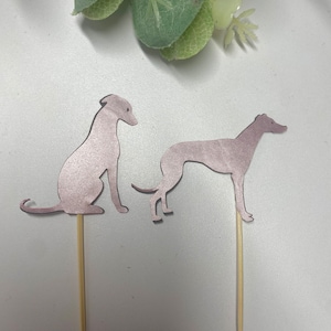 Greyhound Cupcake Toppers. Dog Cake Topper. Greyhound Cake - Etsy