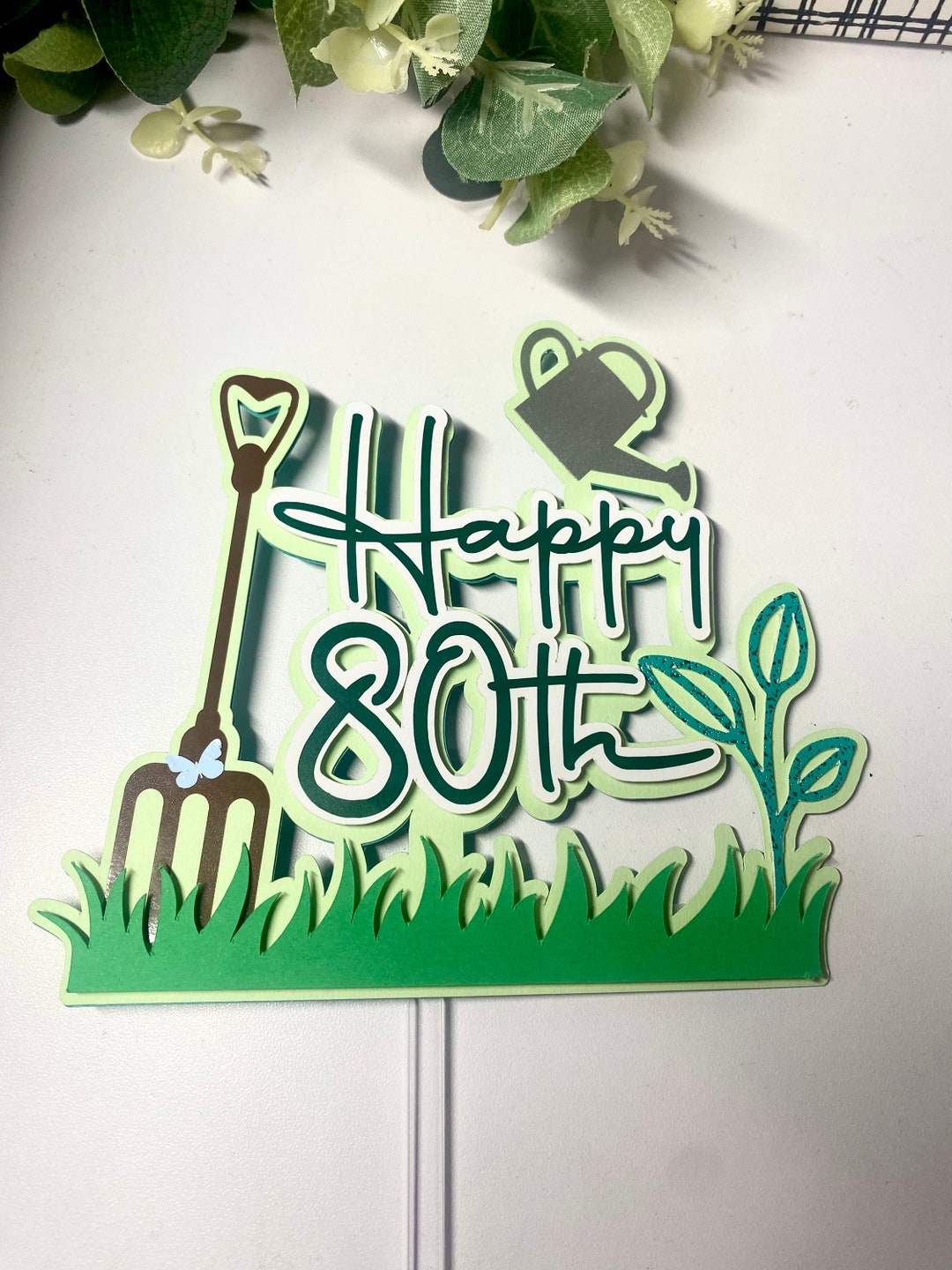 Gardening Themed Birthday Cake Topper. Personalised Cake Topper UK ...
