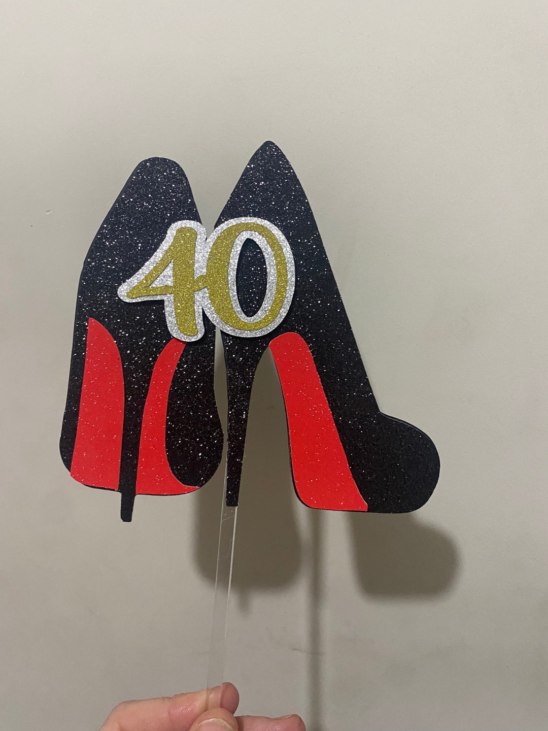 Personalised Stiletto High Heel Cake Topper, Birthday Cake 50th, 30th ...