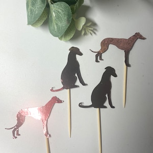 Greyhound Cupcake Toppers. Dog Cake Topper. Greyhound Cake - Etsy