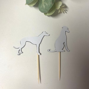 Greyhound Cupcake Toppers. Dog Cake Topper. Greyhound Cake - Etsy