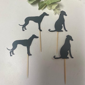 Greyhound Cupcake Toppers. Dog Cake Topper. Greyhound Cake - Etsy