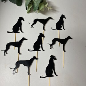 Greyhound Cupcake Toppers. Dog Cake Topper. Greyhound Cake - Etsy