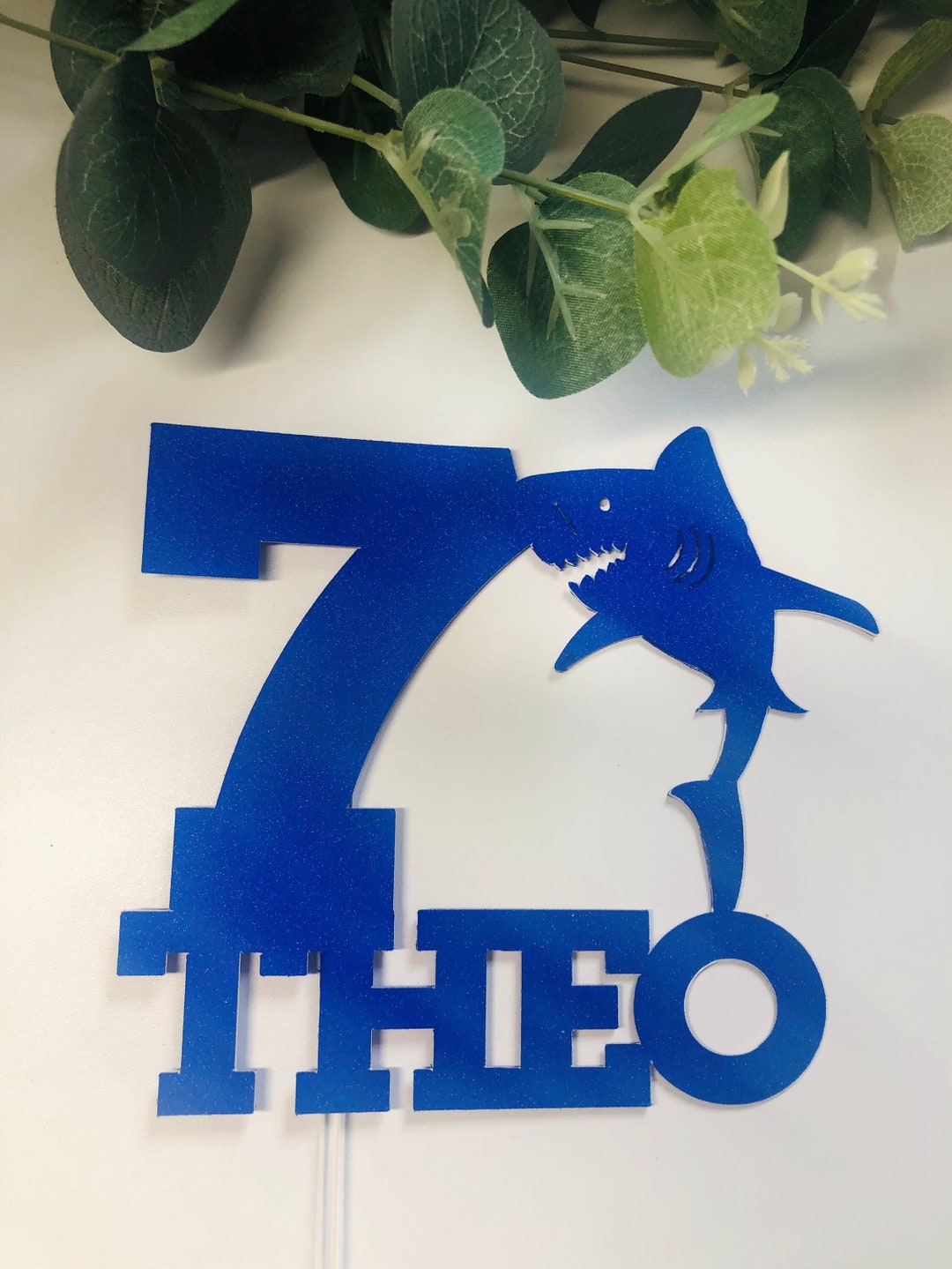 Shark Cake Topper. Personalised Shark Cake Topper UK. Baby Shark Topper ...