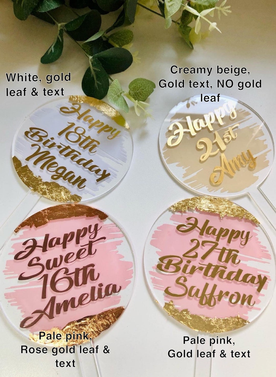 Acrylic Cake Topper, Cake Decoration, Cake Topper, Paddle Topper ...
