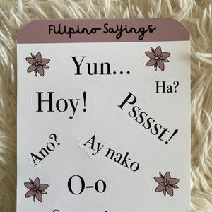 Filipino Sayings Sticker Sheet, Filipino, Philippines, Funny Filipino ...